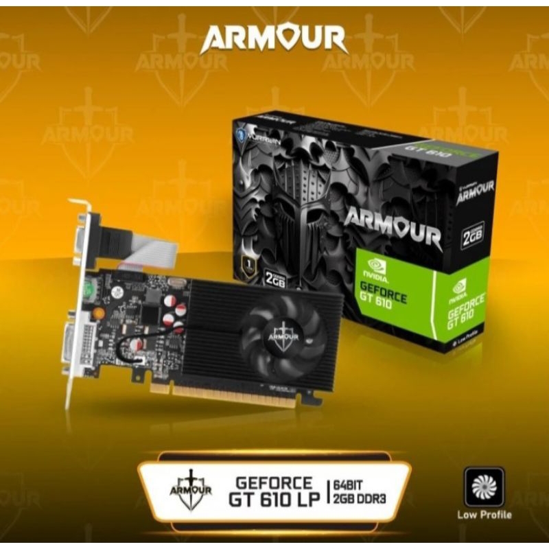 Vga NVIDIA ARMOR GT 610 2GB DDR3 64BITT | Shopee Thailand
