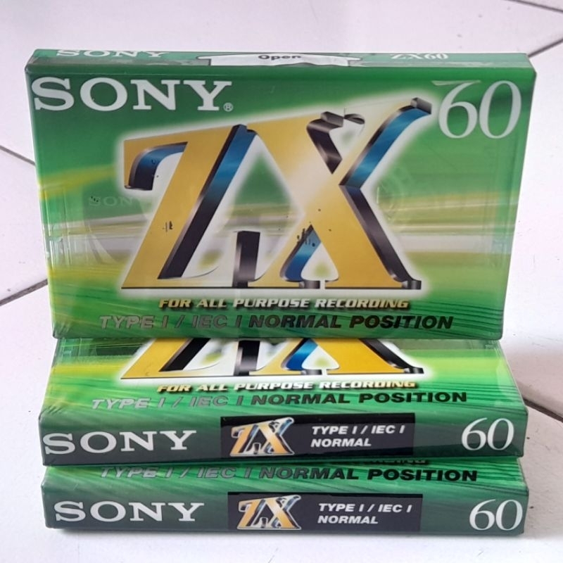 Sony ZX 60 Type I (1999) เทปเทปเปล่า Made in Thailand SEALED/NOS ...