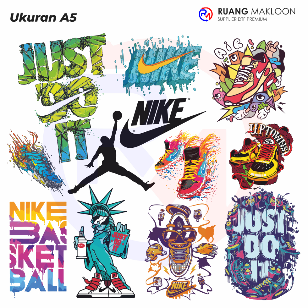 Iron-on Screen Printing DTF Screen Printing Unit A5 Nike Logo 01 ...
