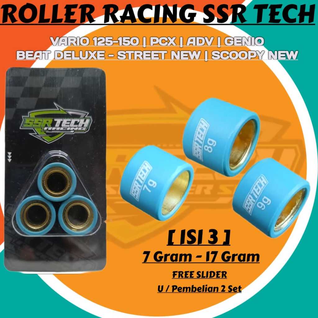 [สีน้ําเงิน] Roller Racing Vario 125 150 160 PCX Genio Beat Deluxe ...