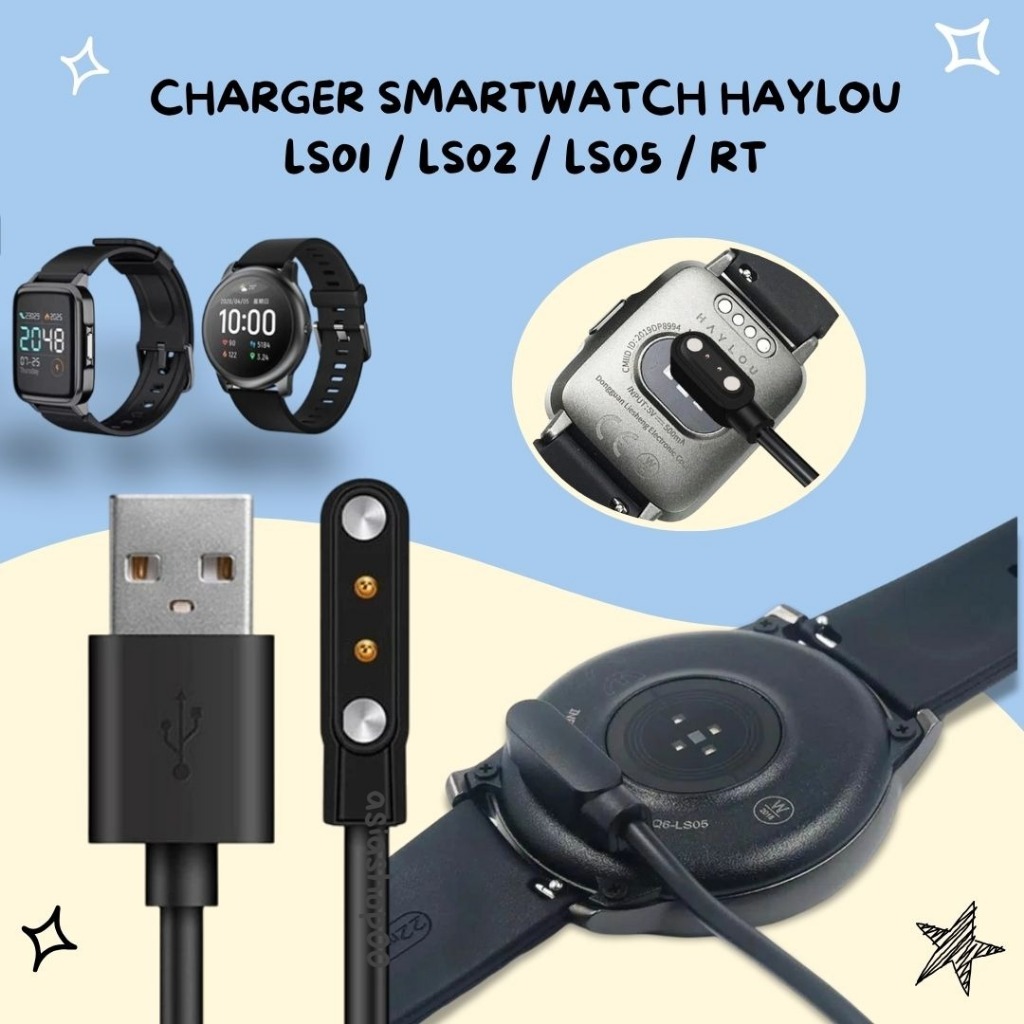 Haylou Solar LS01 / LS02 / LS05 / RT USB Charger Docking สายชาร์จสมาร์ท ...