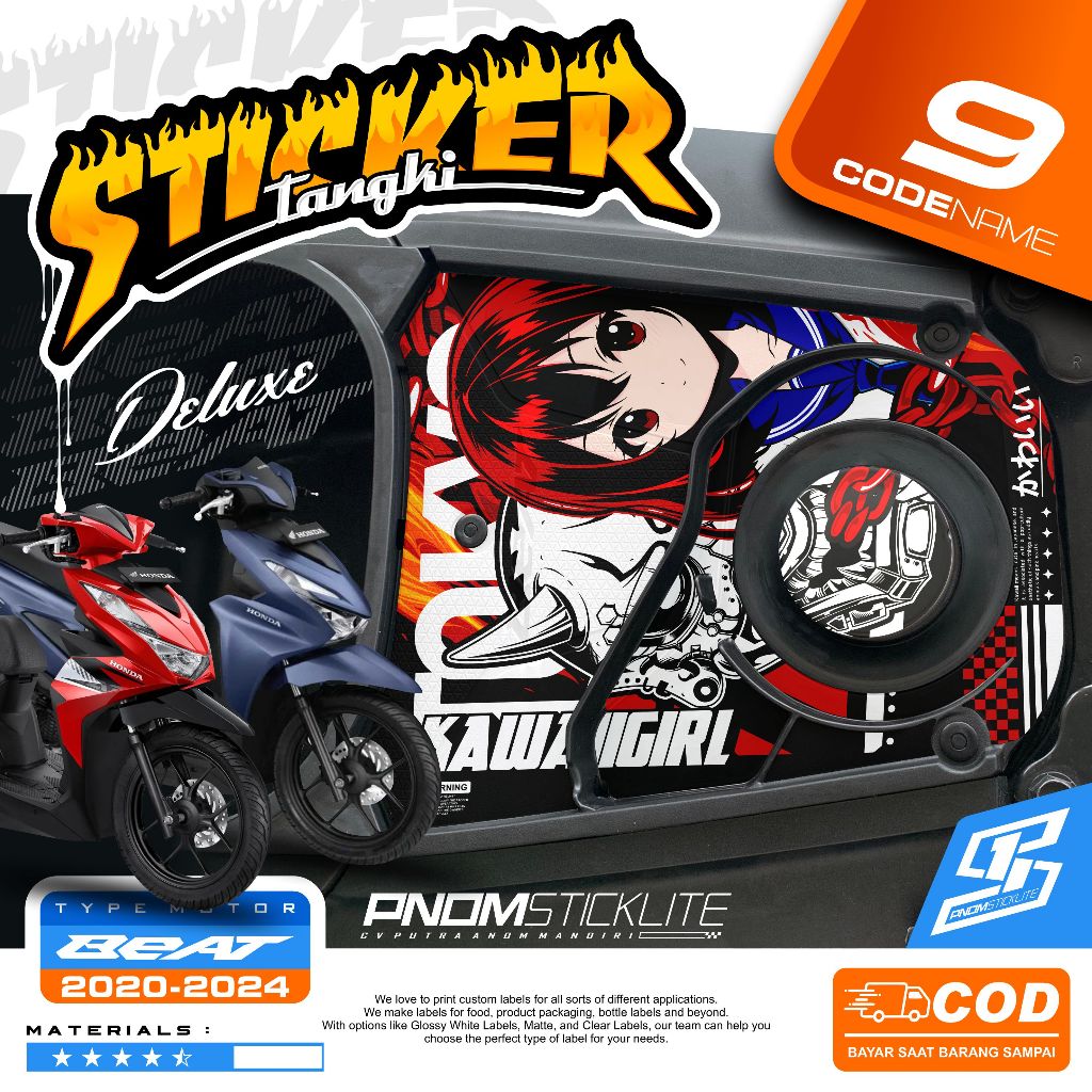 Beat DELUXE NEW TANK VARIATION STICKER / BEAT NEW CBS 2020 2021 2022 ...