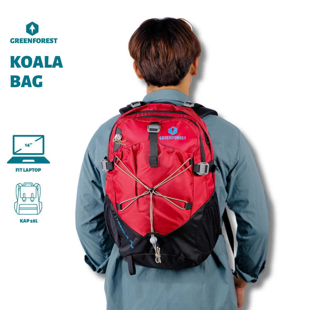 Greenforest Koala Outdoor Backpack 28L Laptop Slot | Shopee Thailand