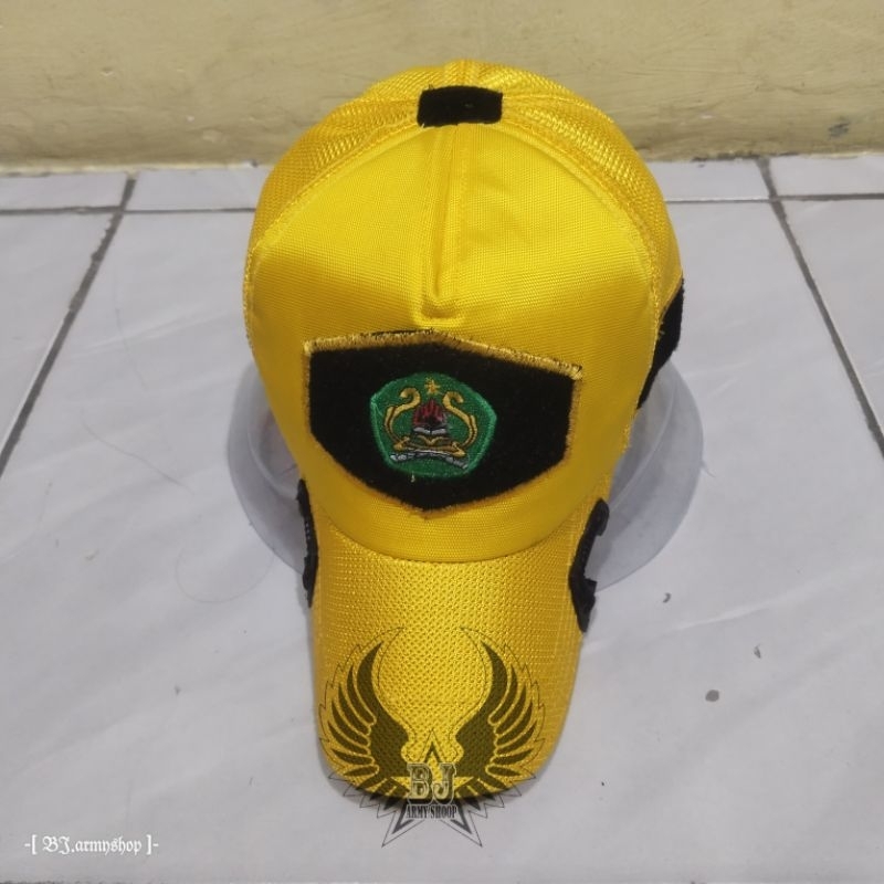 หมวก Coak สีเหลือง โลโก้ Tni Ad Jasmil Jas | Shopee Thailand
