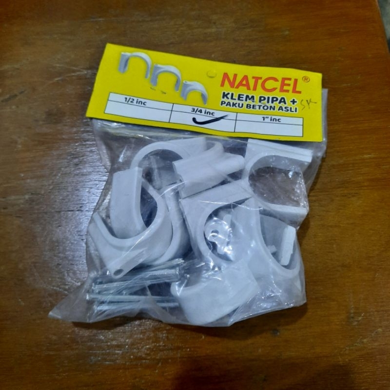 (FREE NAILS - COTENTS 10 ชิ้น) แคลมป์รัดท่อ PVC ขนาด 3/4 นิ้ว กว้าง 24 ...