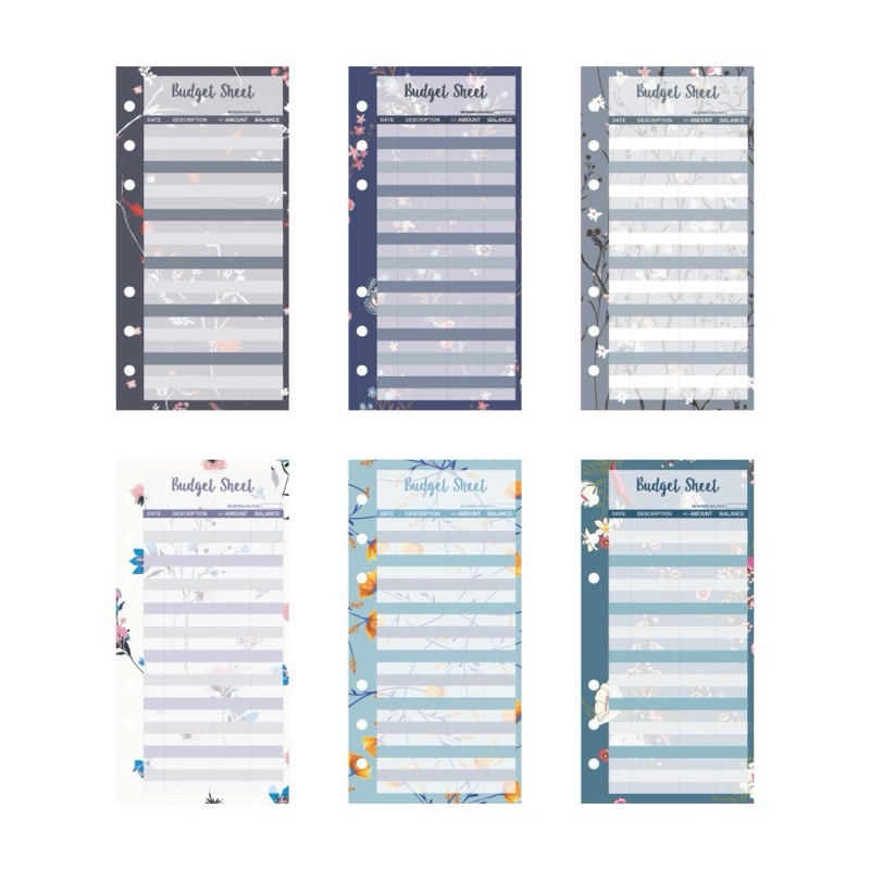 Fill Binder Saving Budgeting A6 6 แหวน - กระดาษออมทรัพย์แบบเติม [มุม ...