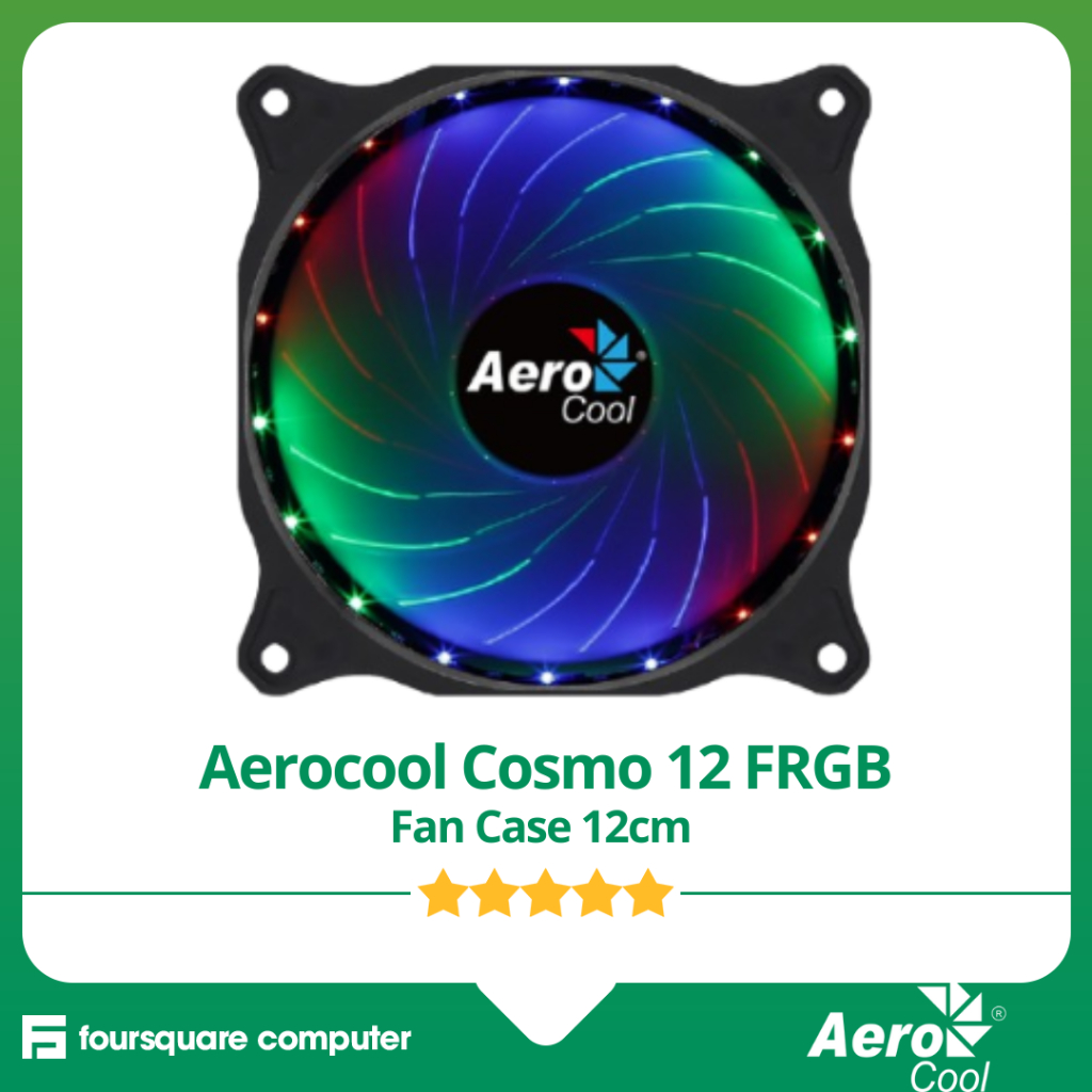 Aerocool Cosmo 12 FRGB สีดํา | พัดลมเคสเดี่ยว12ซม | Shopee Thailand
