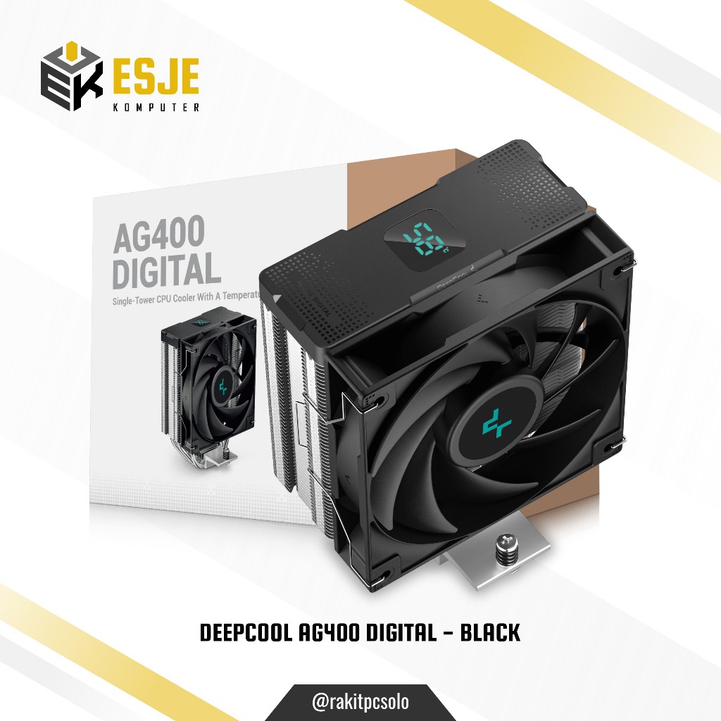 Deepcool AG400 Digital Black BK HSF Intel AMD PC CPU Fan Cooler Fan ...