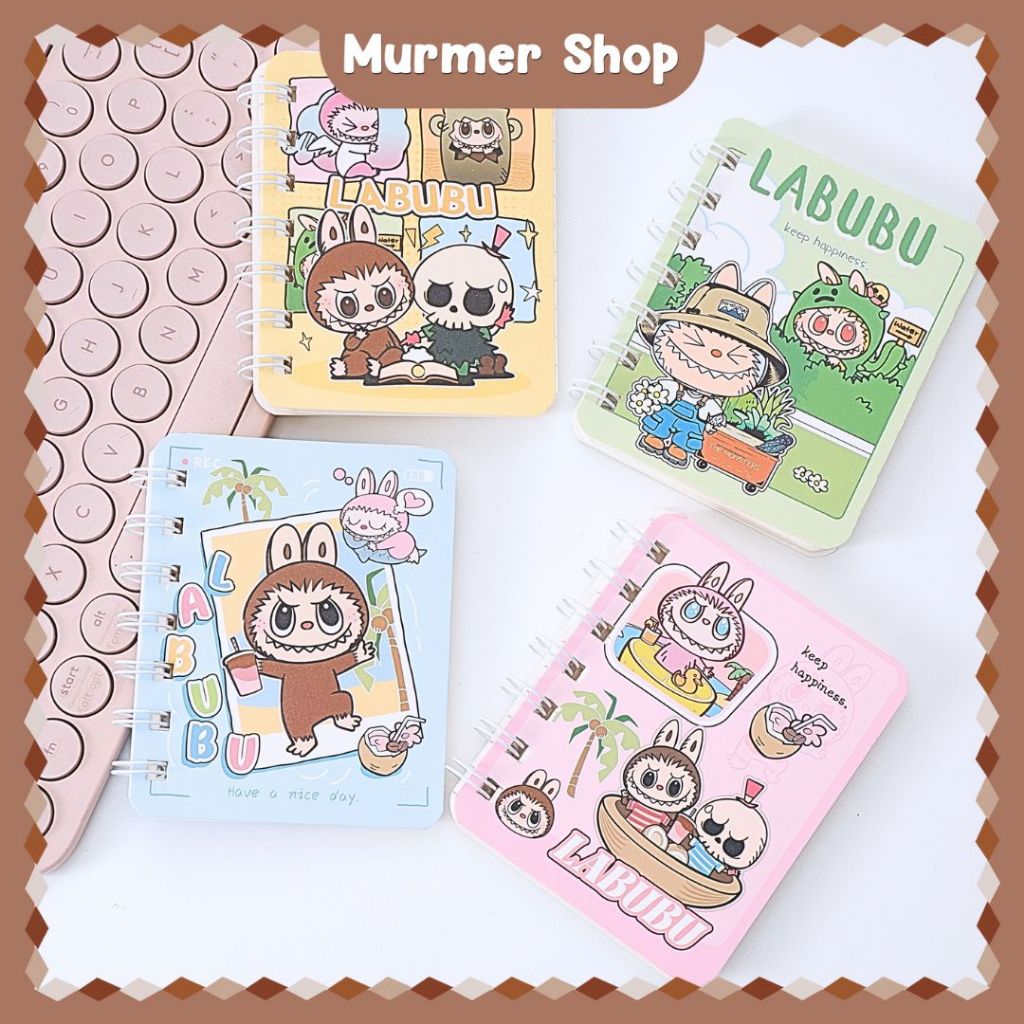 Labubu QT-93028 Spiral Notebook BK-1666 Small Pocket Book | Shopee Thailand