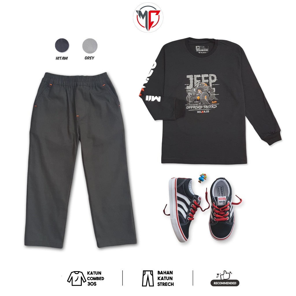 Maximo.co Childrens Distro Clothes Set Black Tactic Rib and Long Chinos ...