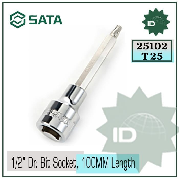 MATA 25102 Star Socket Bits 1/2" Torx T25 Socket Bits 100 mm Sata Tools ...