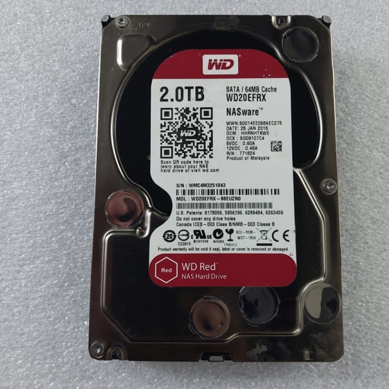 ฮาร์ดดิสก์ 2Tb WD RedRe 3.5 Sata Second Original HDD NAS | Shopee Thailand