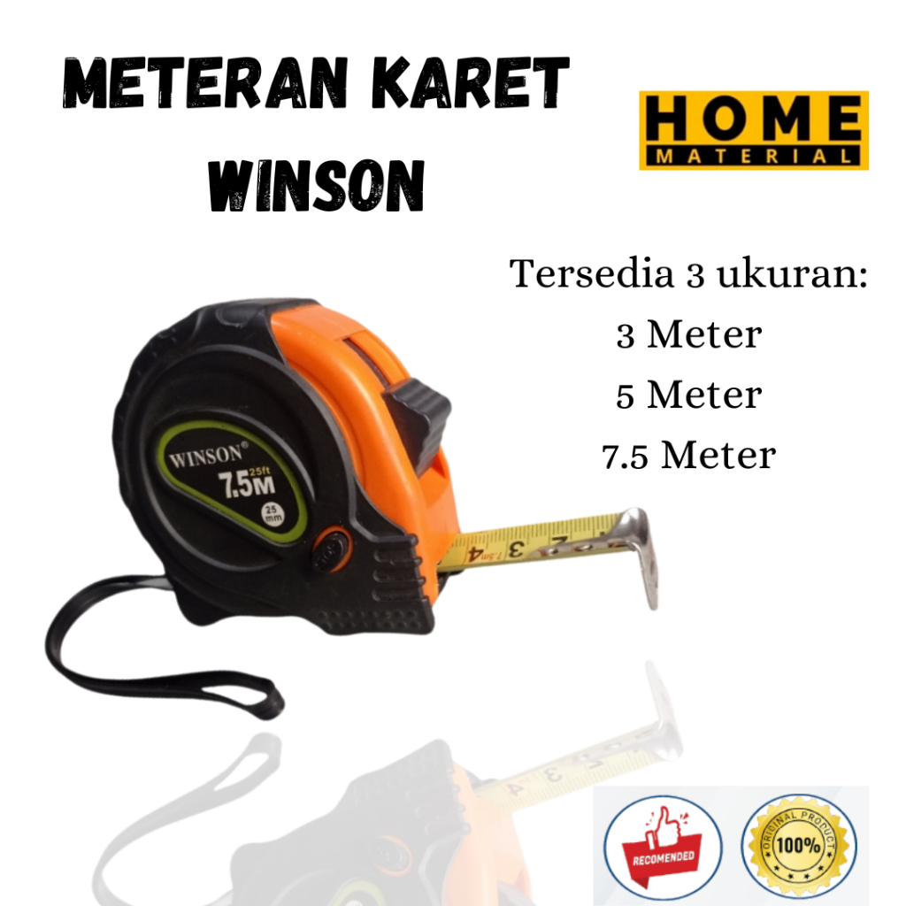 Winson RUBBER METER ขนาด 3M, 5M และ 7,5M | Shopee Thailand