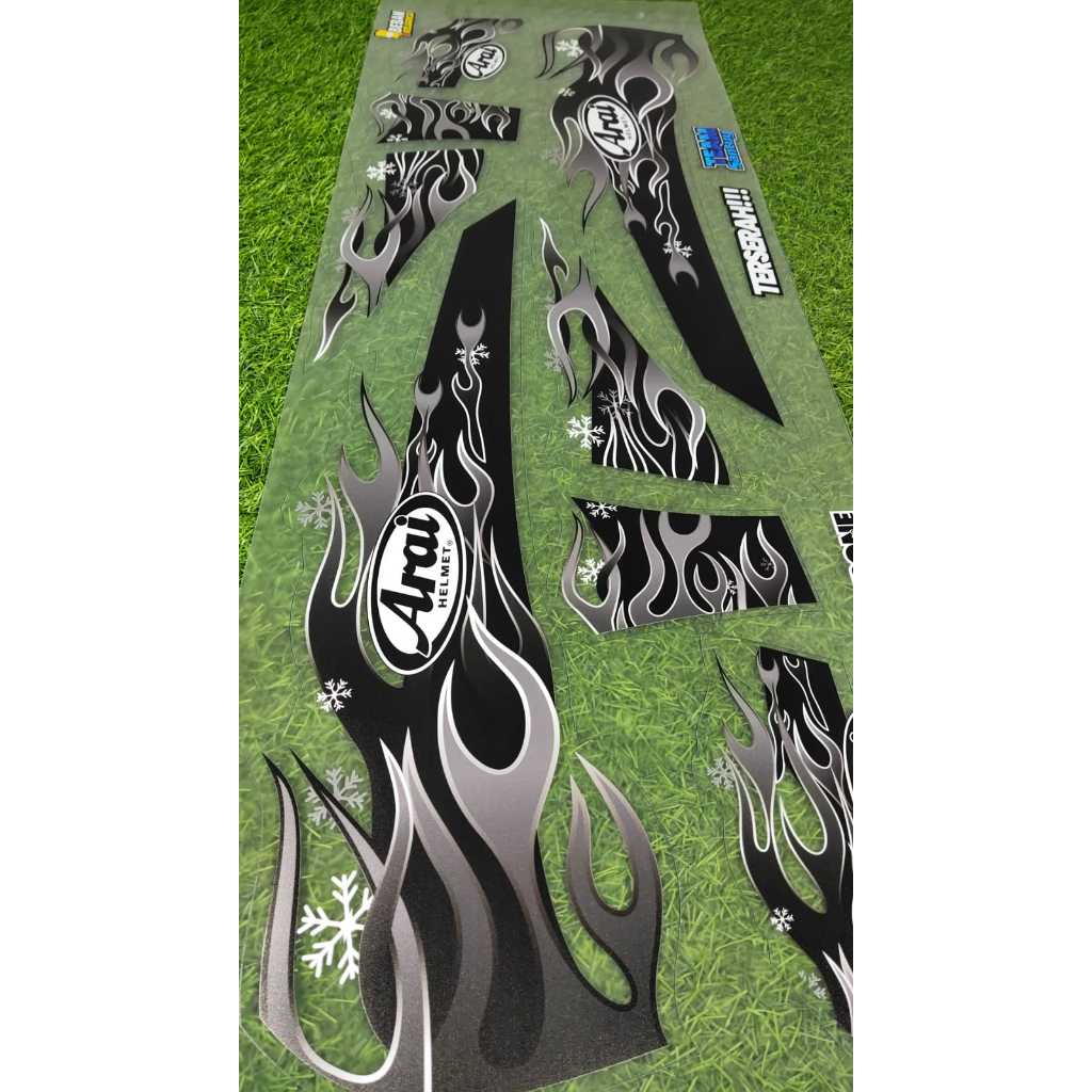 Scoopy Arai Api Striping Lis โปร่งใสวัสดุใสสติกเกอร์โปร่งใส Polet ...