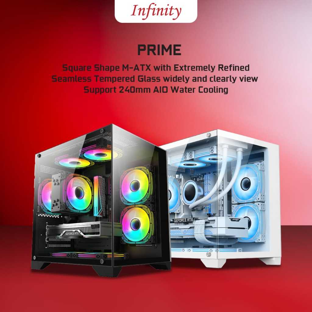 Infinity CASE PRIME (mATX, Dual Aquatic Tempered) | Shopee Thailand