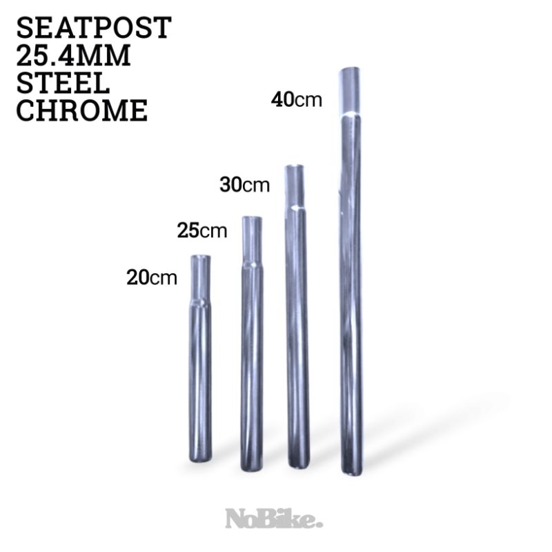 Bmx/mtb/mini/fixie/federal อานจักรยานโพสต์ Seatpost 25.4 เหล็ก Chrome ...