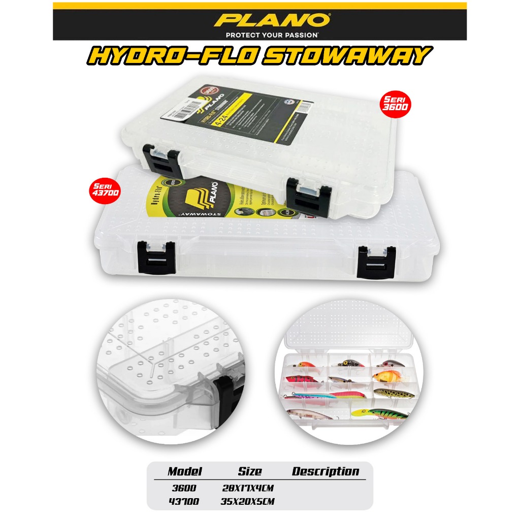 Plano HYDRO FLO STOWAWAY กล่องเหยื่อตกปลา 3600/ 437000 กล่องตกปลา ...
