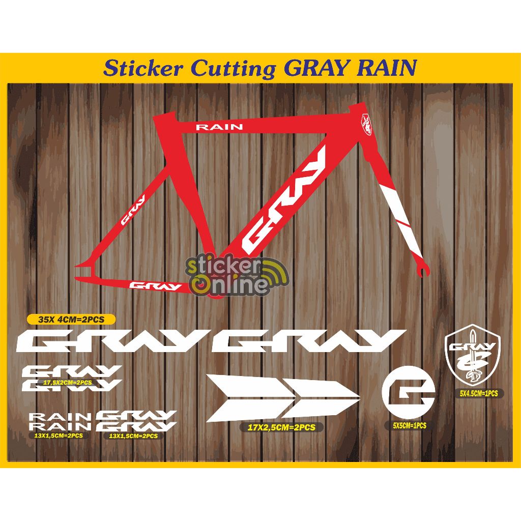 กรอบฝนสีเทา Fixie Cutting Decal Sticker, Fixie Bike Sticker | Shopee ...