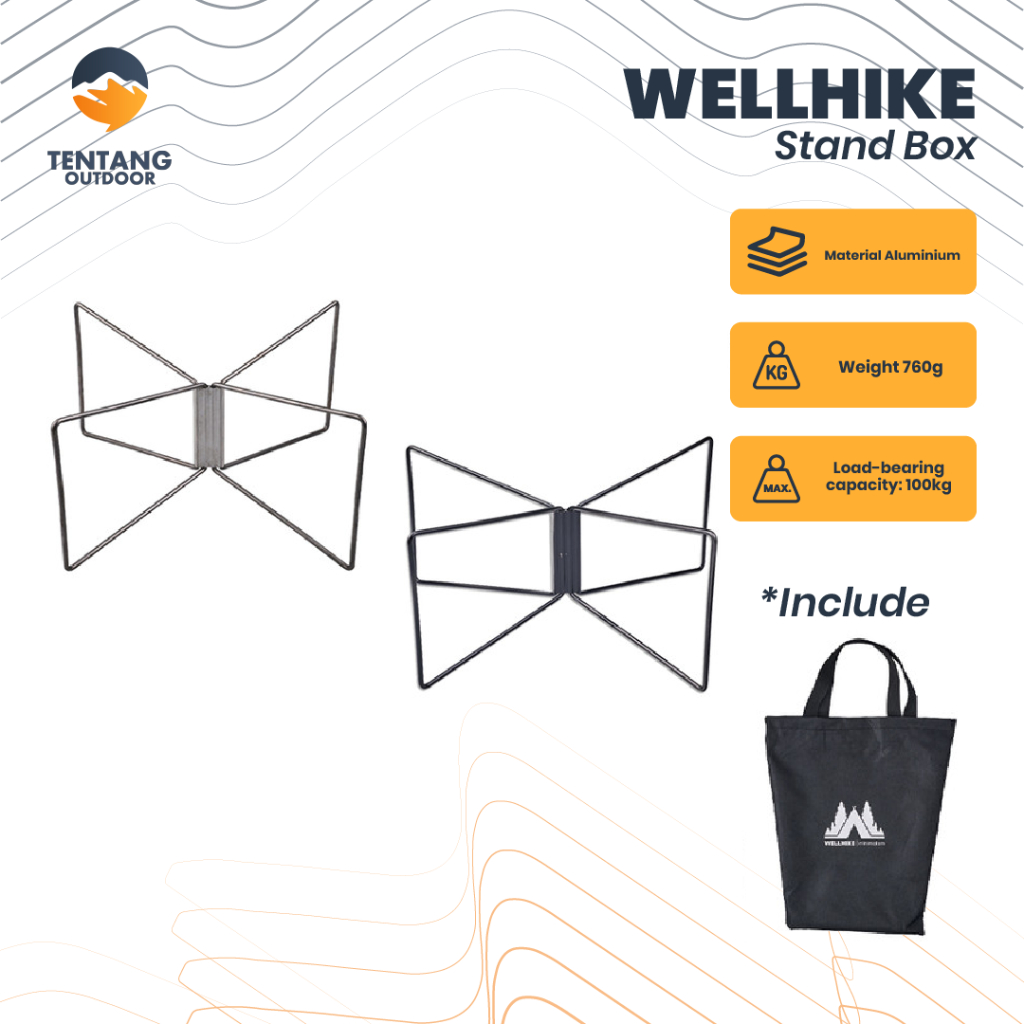 Wellhike ขาตั้งอลูมิเนียมขาตั้งกล่องแร็ค Outdoor Camping Storage Box Stand | Shopee Thailand