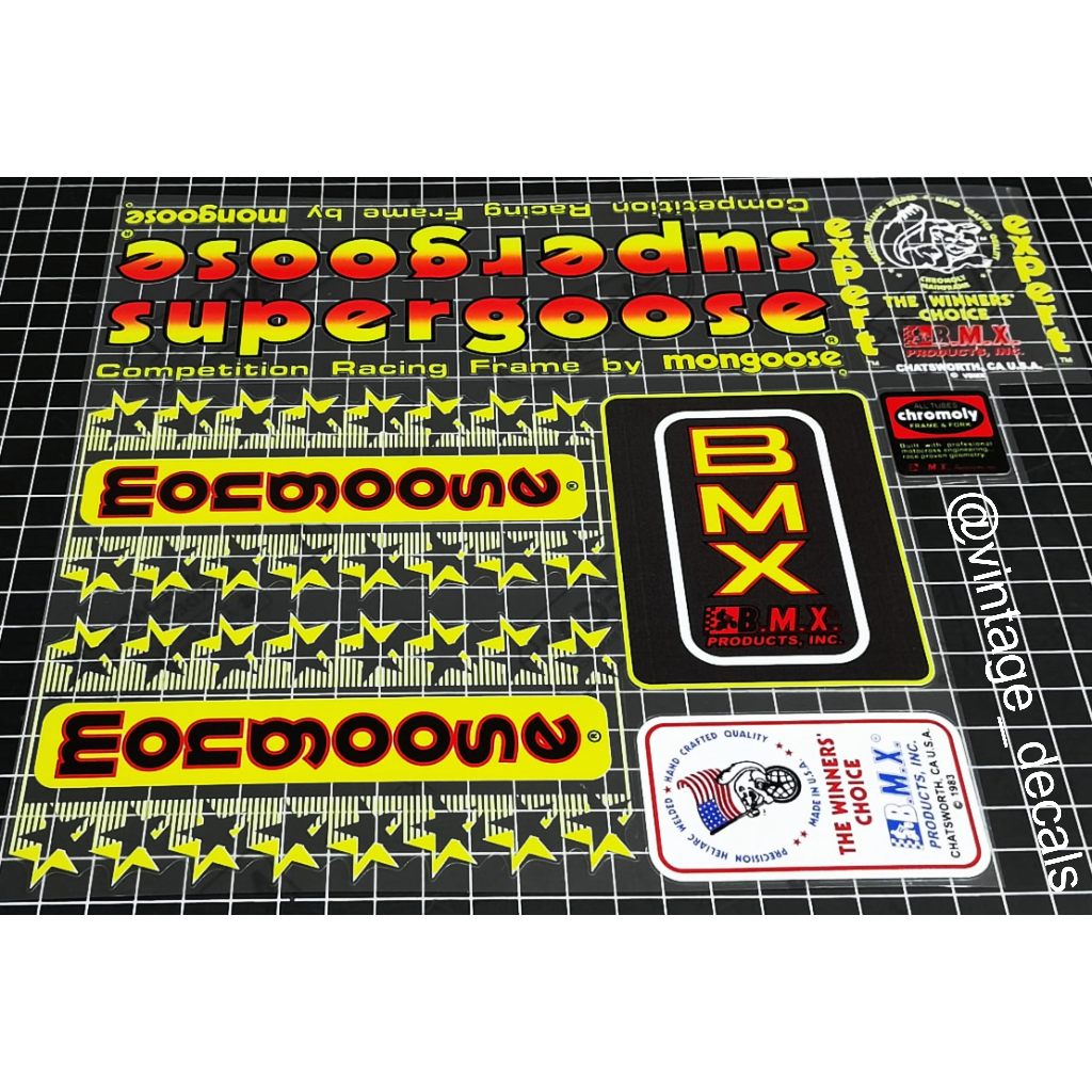 สติ๊กเกอร์ทดแทน OS BMX Mongoose Supergoose PRO COMP | Shopee Thailand