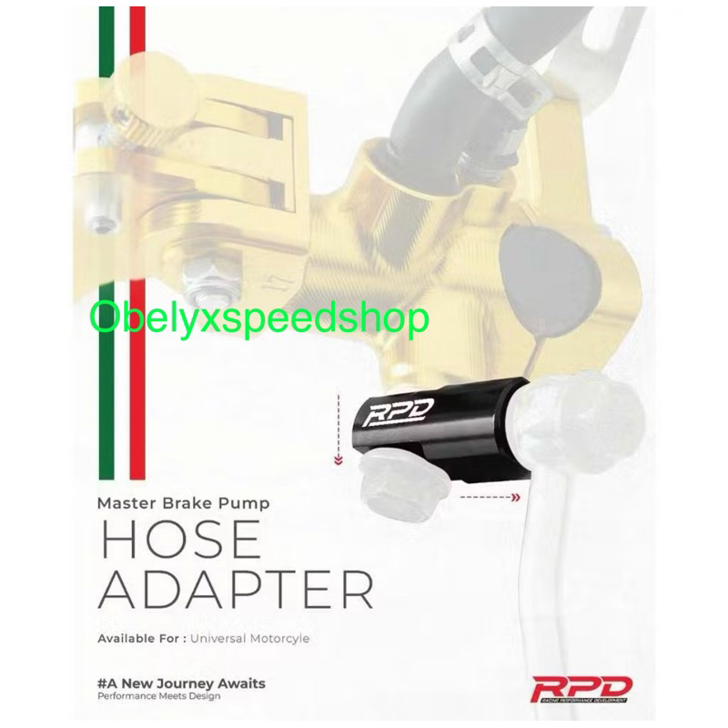 อะแดปเตอร์เบรก RPD R1 M10-M10 STRAIGHT สีดํา RPD ท่ออะแดปเตอร์เบรกท่อ ...