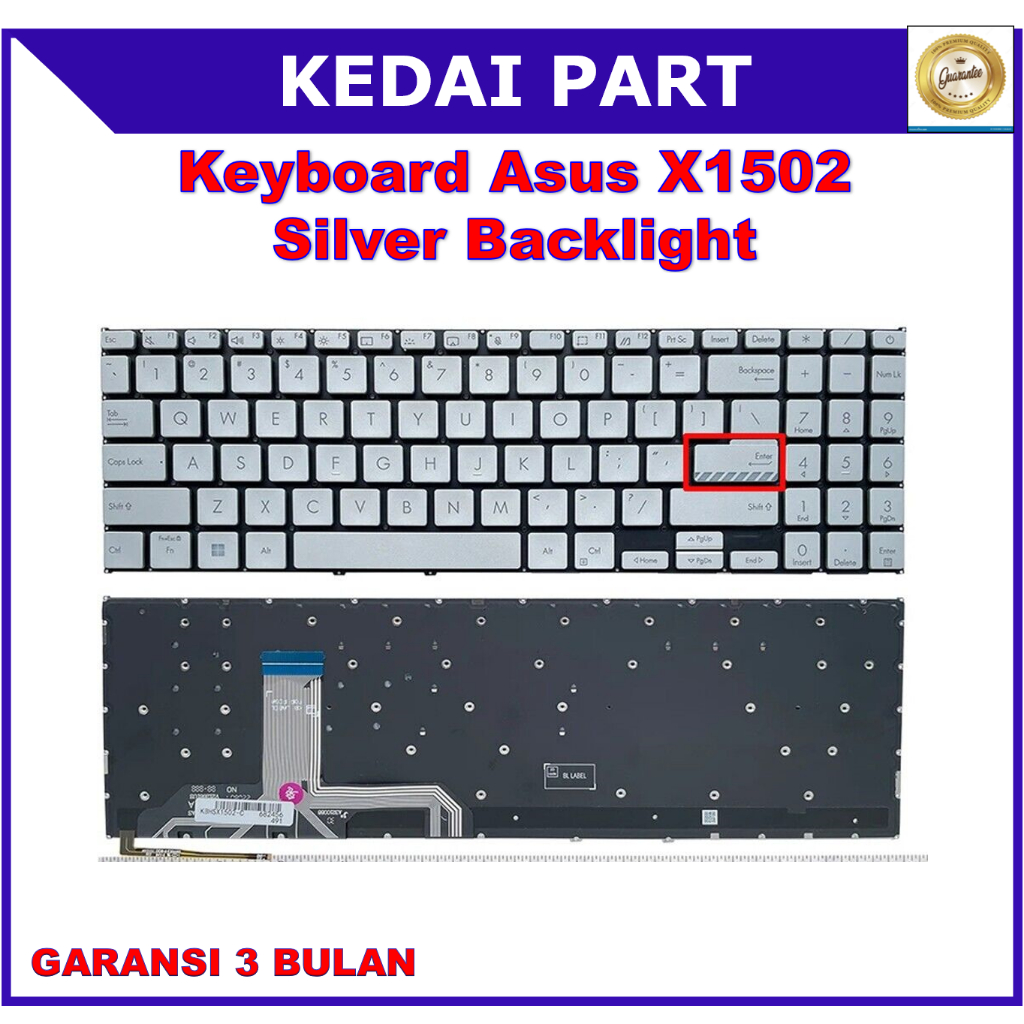 คีย์บอร์ด Asus Vivobook 15 X1502 A1502z A1502za B1502 D1503 E1504 F1502 ...