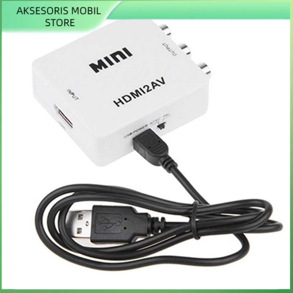 Hdmi เป็น AV 1080P RCA CVBS อะแดปเตอร์ Mini HDMI2AV Converter กล่อง ...