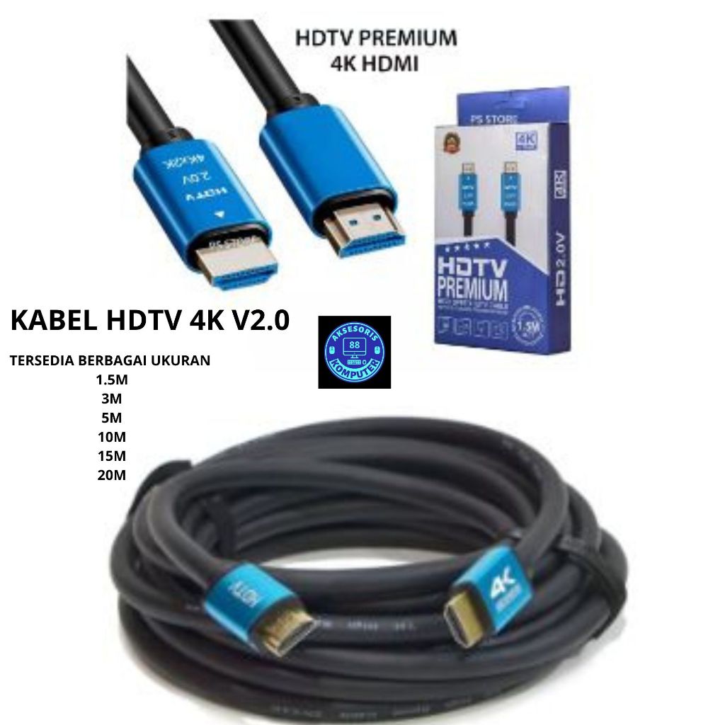 4k V2.0 HDTV CABLE / 4K V2.0 สาย HDMI 1.5M,3M,5M,10,15,20M | Shopee ...