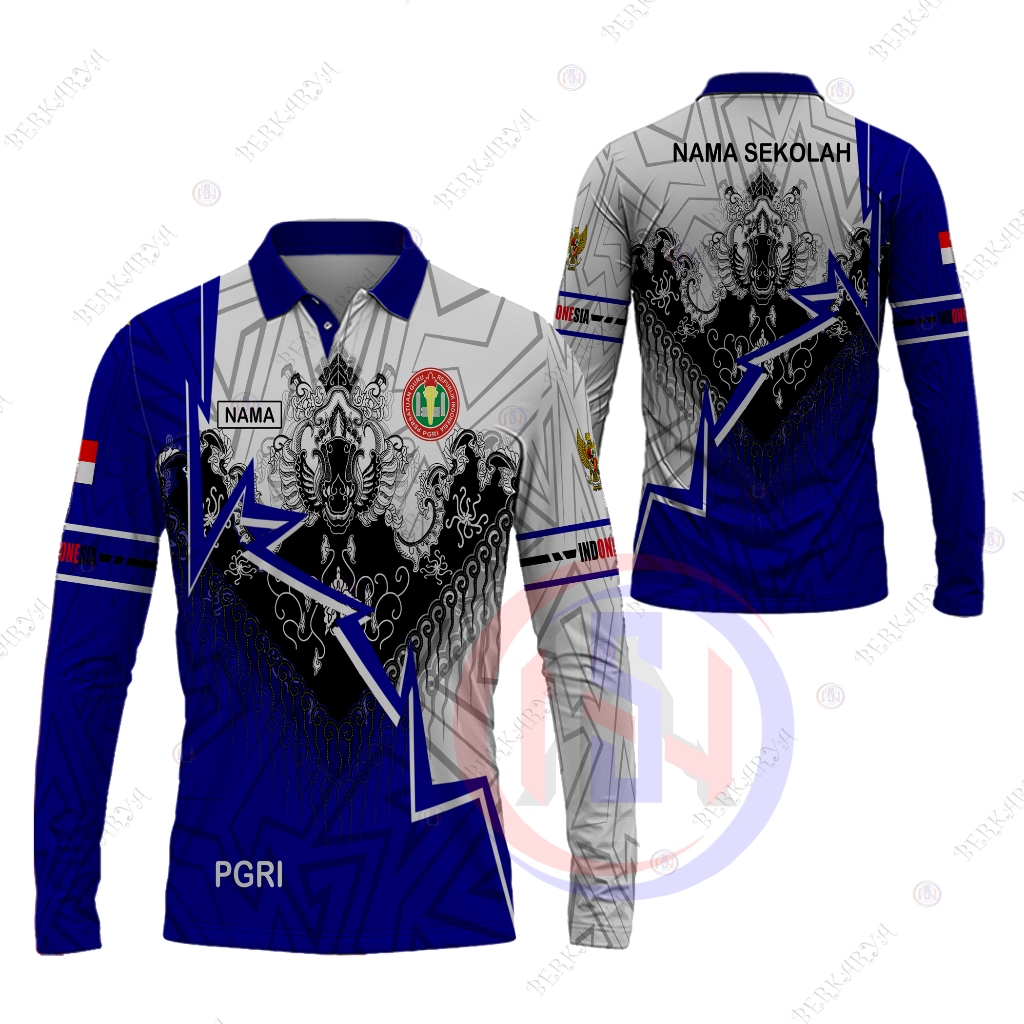 PGRI Fullprint Jersey เสื้อยืดผู้ชายเสื้อโปโล PGRI Batik เสื้อแขนยาว ...