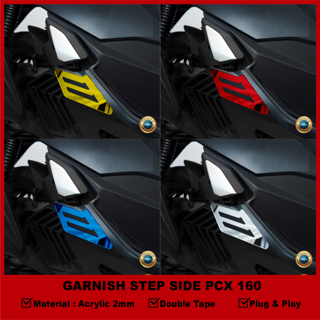 RAYA - 2PCS STEP SIDE PCX 160 GARNISH COVER FOOT SIDE PROTECTOR 1 ชุด ...