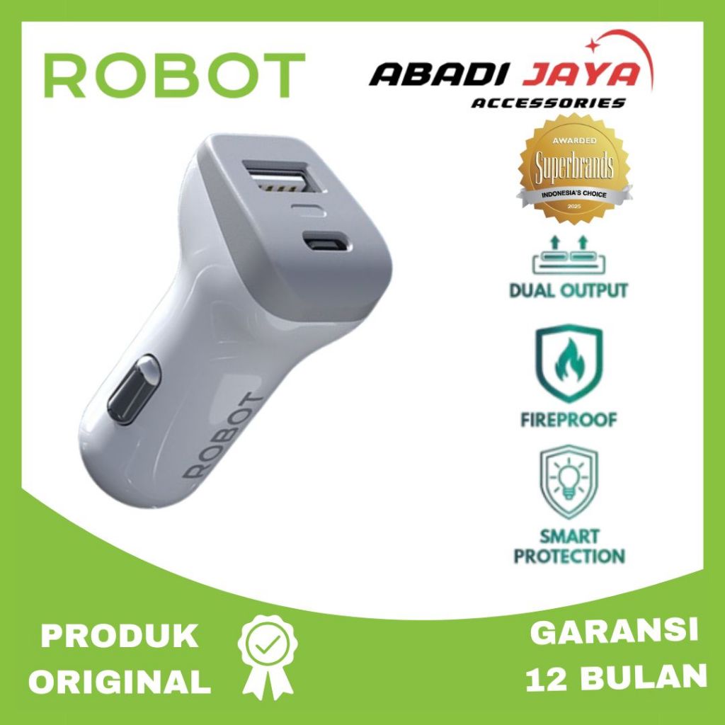 Robot CAR CHARGER RT-C09 พอร์ต USB 2.4A และ TYPE-C พร้อมสายเคเบิลข้อมูล MICRO | Shopee Thailand