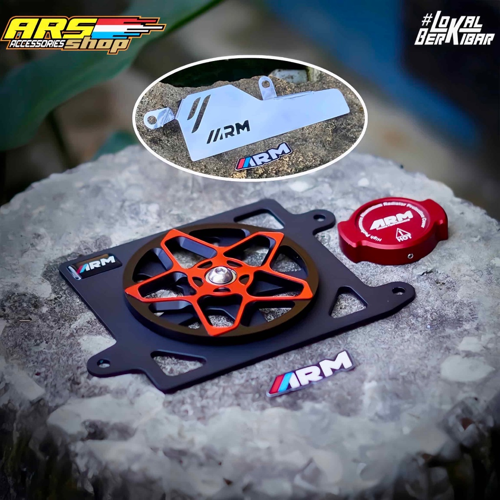 3in ARUMI ORIGINAL PACKAGE RADIATOR COVER SPINNER 3D ARM TYPE BINTANG ...