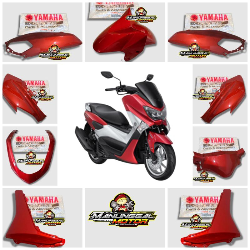 Merah Smooth Body Unit Nmax N-Max Old Old Glossy Red 2015-2019 ของแท้ ...