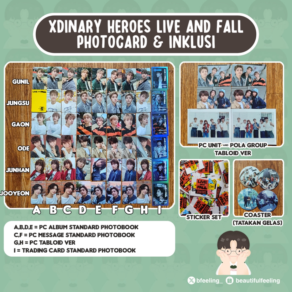 Live และ FALL XDINARY HEROES PC PHOTOCARD TRADING CARD UNIT PATTERN ...