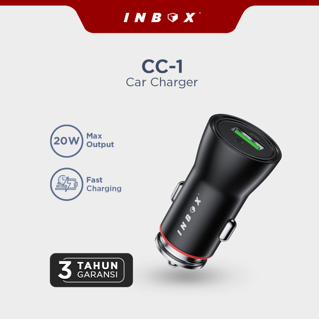 Inbox Car Charger CC-1 USB Fast Charging 20W | Shopee Thailand