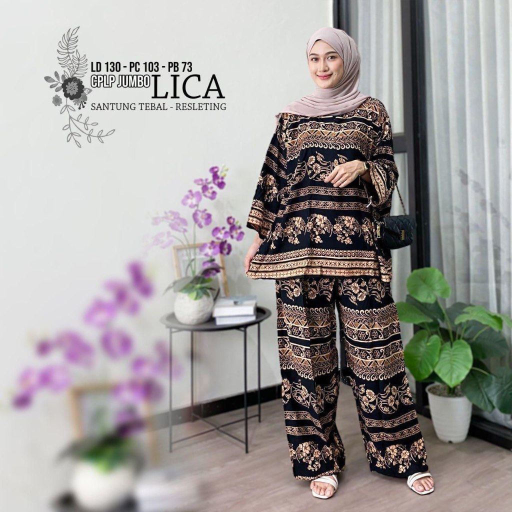 Lica Suit One Set Lica Rayon หนา Premium Jumbo CPLP ชุดซิปจัมโบ้ LD 130 ...