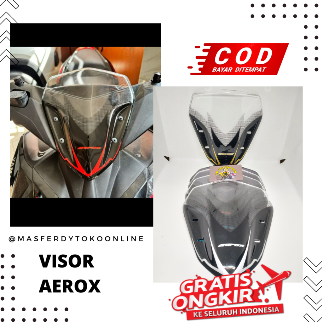 VISOR AEROX STANDARD BLACK SERIES AEROX NEW AEROX เก่า | Shopee Thailand