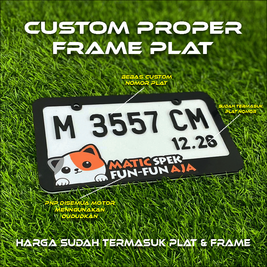 Jdm Model Motorcycle Number Plate Frame All Viral PNP Designs บนรถ ...