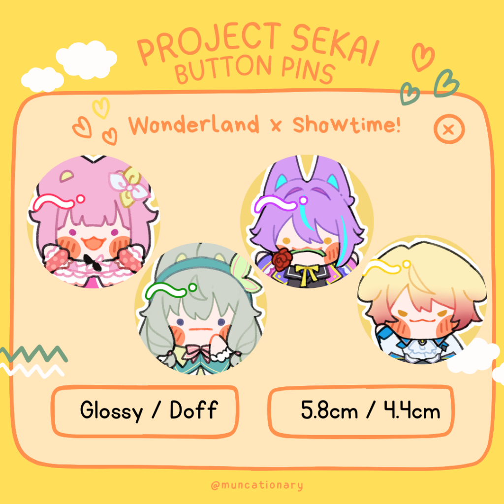 [สิทธิบัตร] โครงการพินปุ่ม Sekai Proseka WxS Fanmerch Emu Nene Rui ...