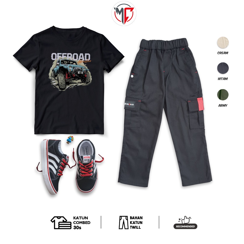 Maximo.co Off Road Black Childrens Distro Clothes and Long Cargo Chino ...