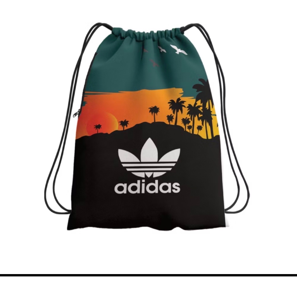 Adidas LOGO STRING BAGS DRAWER BAG ORIGINAL BLACK FOREST BACKPACK ...
