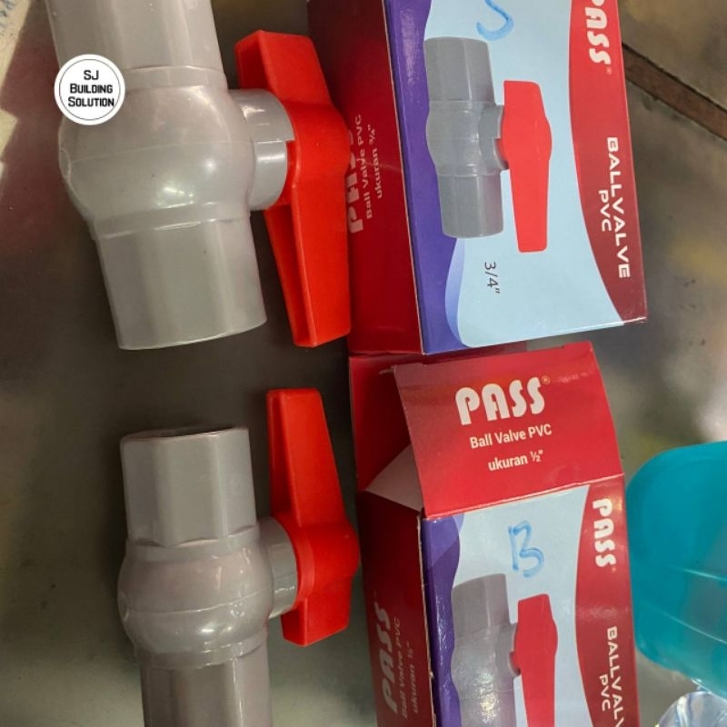Pass บอลวาล์ว PVC SOCKET 1/2" PASS/ Stop Faucet Plain 1/2" นิ้ว PASS 3/ ...