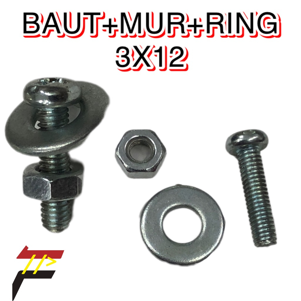 BOLT+WUR+RING 3M / 50 SET | Shopee Thailand