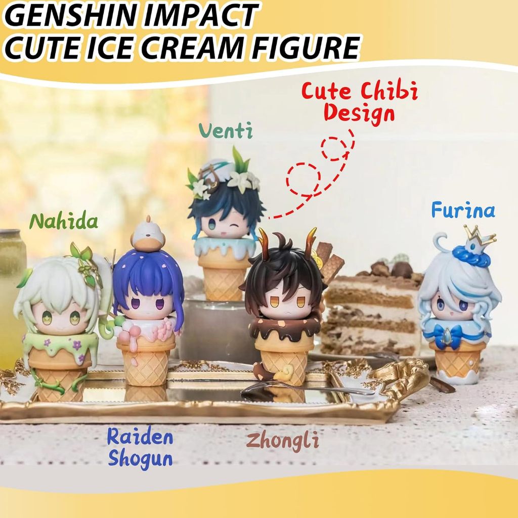 Genshin Impact Archon ไอศกรีมรูป/ Chibi Furina Nahida Venti Raiden อะ ...