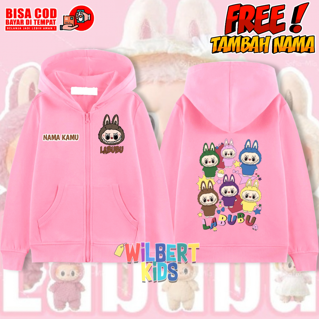 เสื้อฮู้ดซิป Anak Labubu TheRs/Jacket Zippers ฟรี NAMA | Shopee Thailand