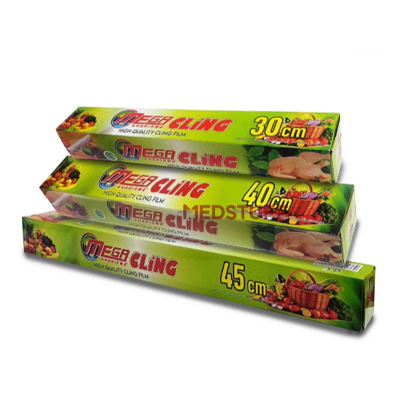 พลาสติกห่อผลไม้ Mega Cling อาหาร 30 ซม. 40 ซม. 45 ซม. | Shopee Thailand
