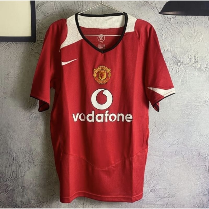 Mu HOME VODAFONE RETRO Ball JERSEY 04/05 เกรดพรีเมี่ยม ORI EMPRT ...