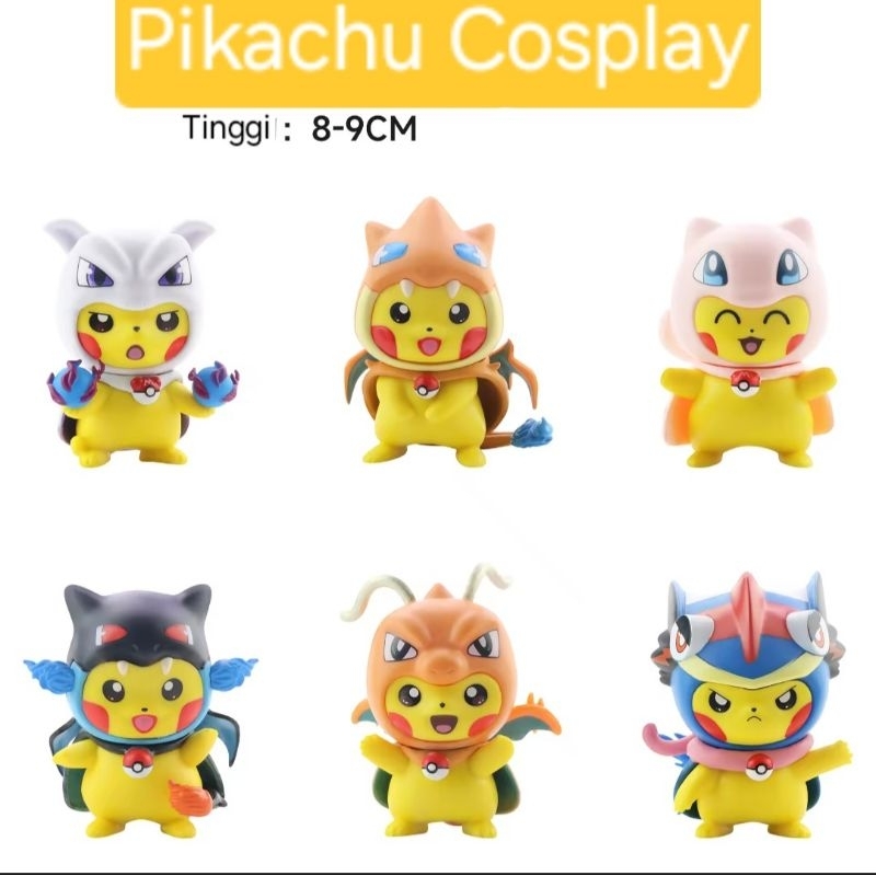 Pokemon Chibi คอสเพลย์ Pikachu Figure Collection | Shopee Thailand
