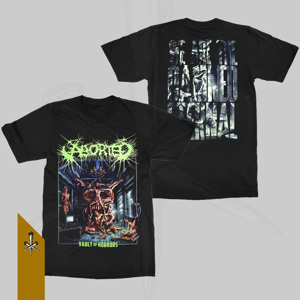 โลหะ Deathmetal Band ABORTED เพลงเสื้อยืด 12 Tshirt Baju 100% ผ้าฝ้าย ...