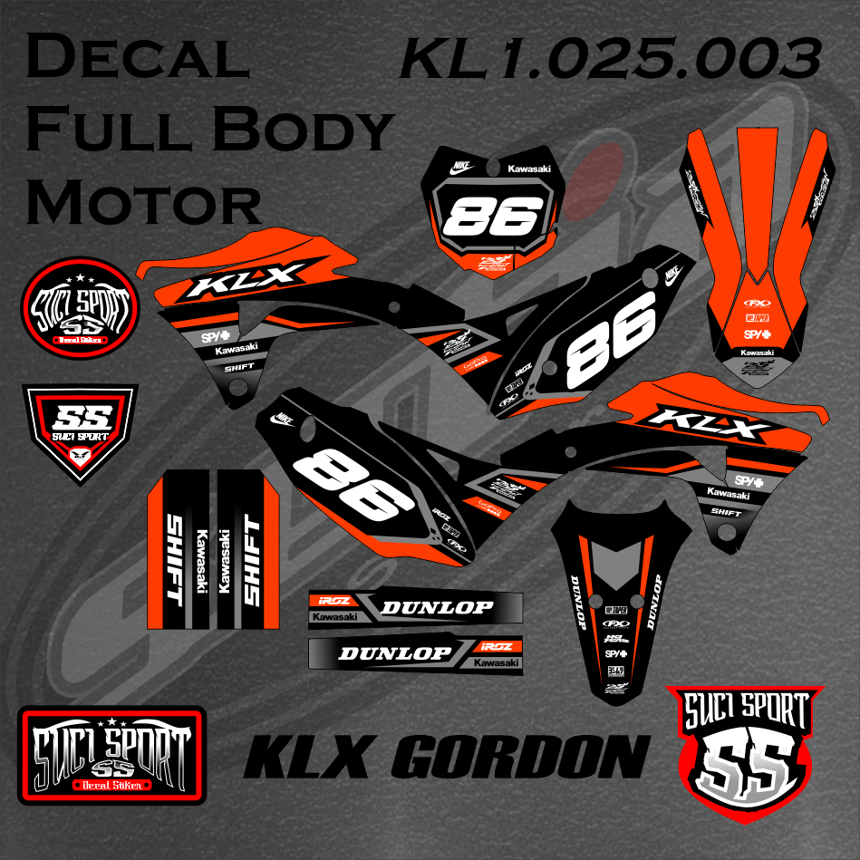 สติ๊กเกอร์ DECAL KLX GORDON FULL BODY DECAL GORDON สติ๊กเกอร์ VARIATION ...